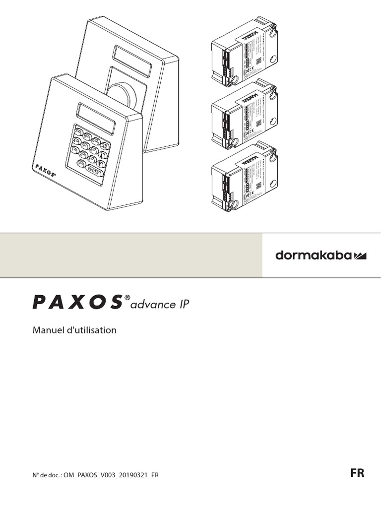 Paxos Advance Ip Manuel D Utilisation 0319 FR PDF | PDF