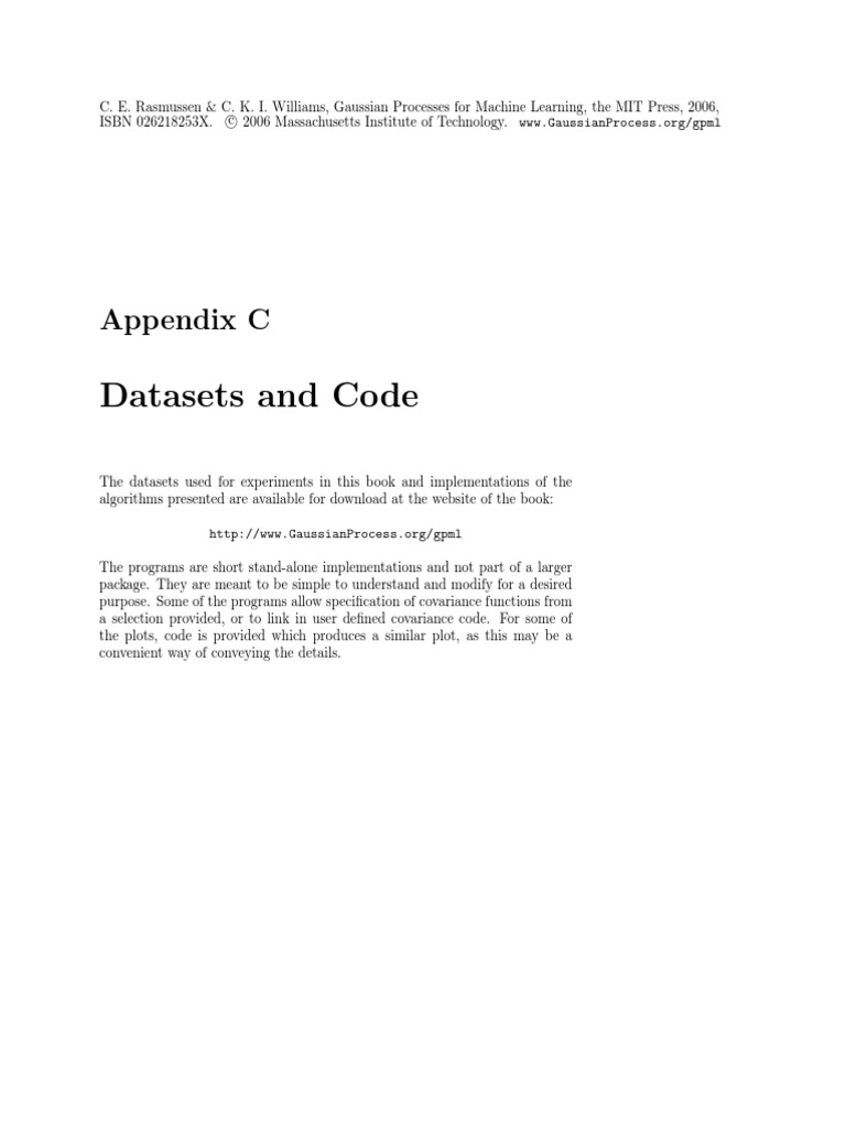 12of15 - Appendix C - Datasets and Code | PDF