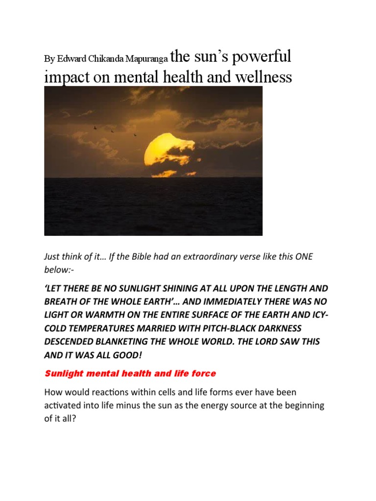 By Edward Chikanda Mapuranga The Su1 | PDF | Light | Electromagnetic ...