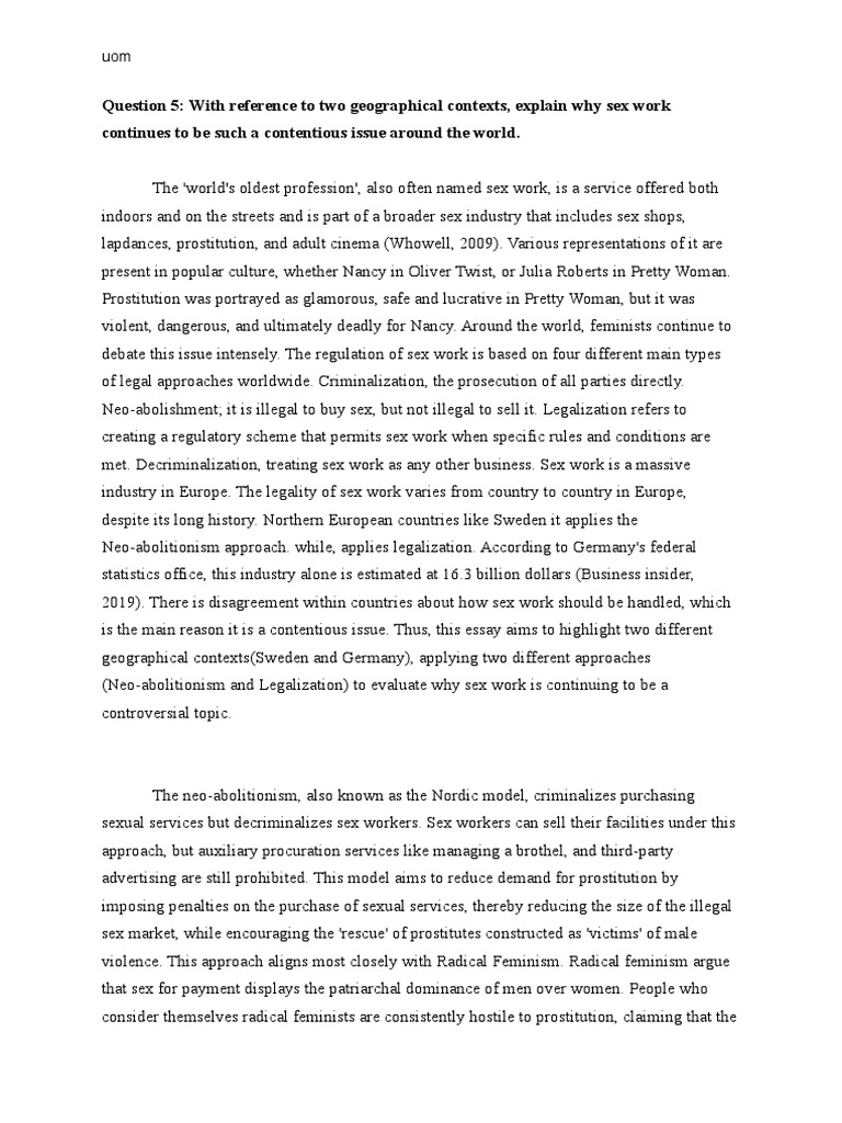 Sample Sex Work Pdf