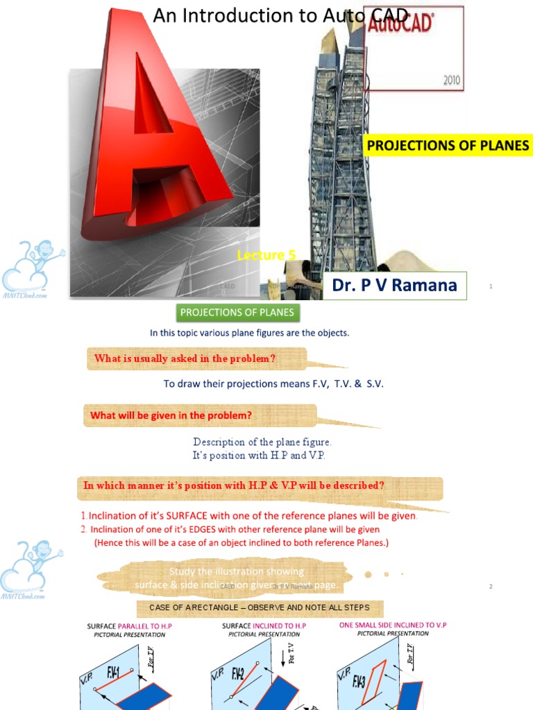 5.projection of Planes 2 | PDF | Geometric Objects | Euclidean Plane Geometry