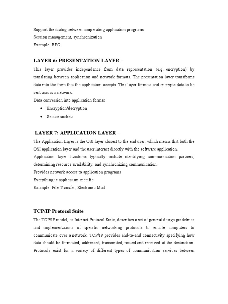 Layer 6: Presentation Layer | PDF | Internet Protocol Suite | Radio ...