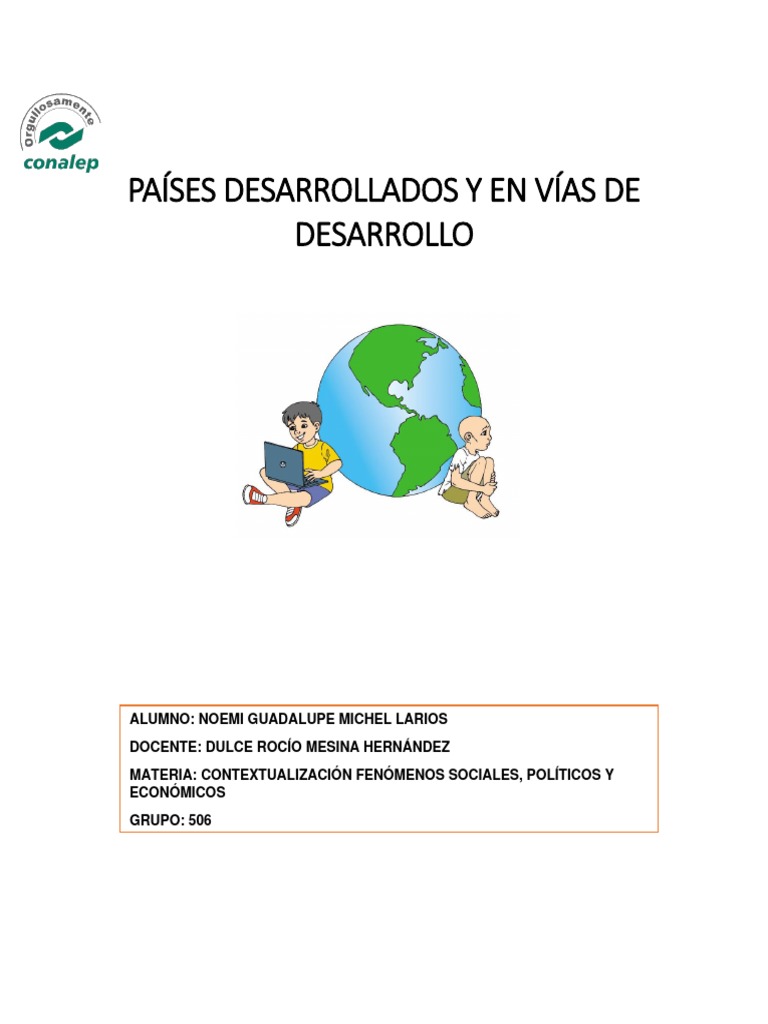 CUADRO COMPARATIVO Países Desarrollados y en Vías de Desarrollo | PDF ...