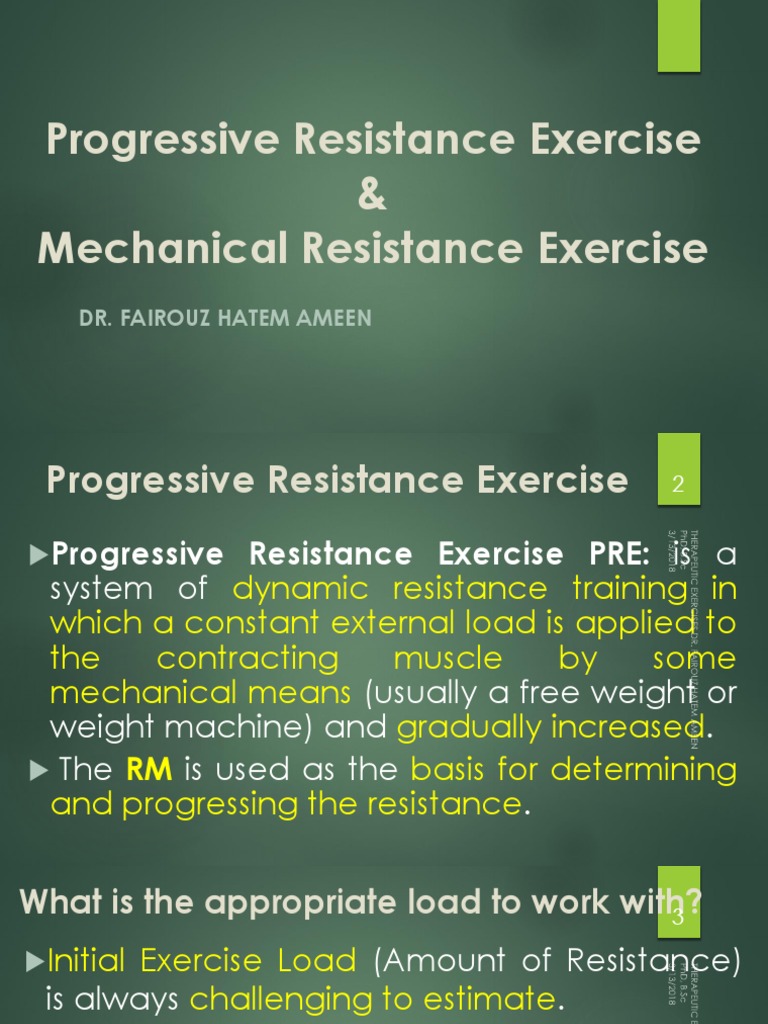 7-Progressive Resistance Exercise | PDF | Strength Training | Skeletal ...