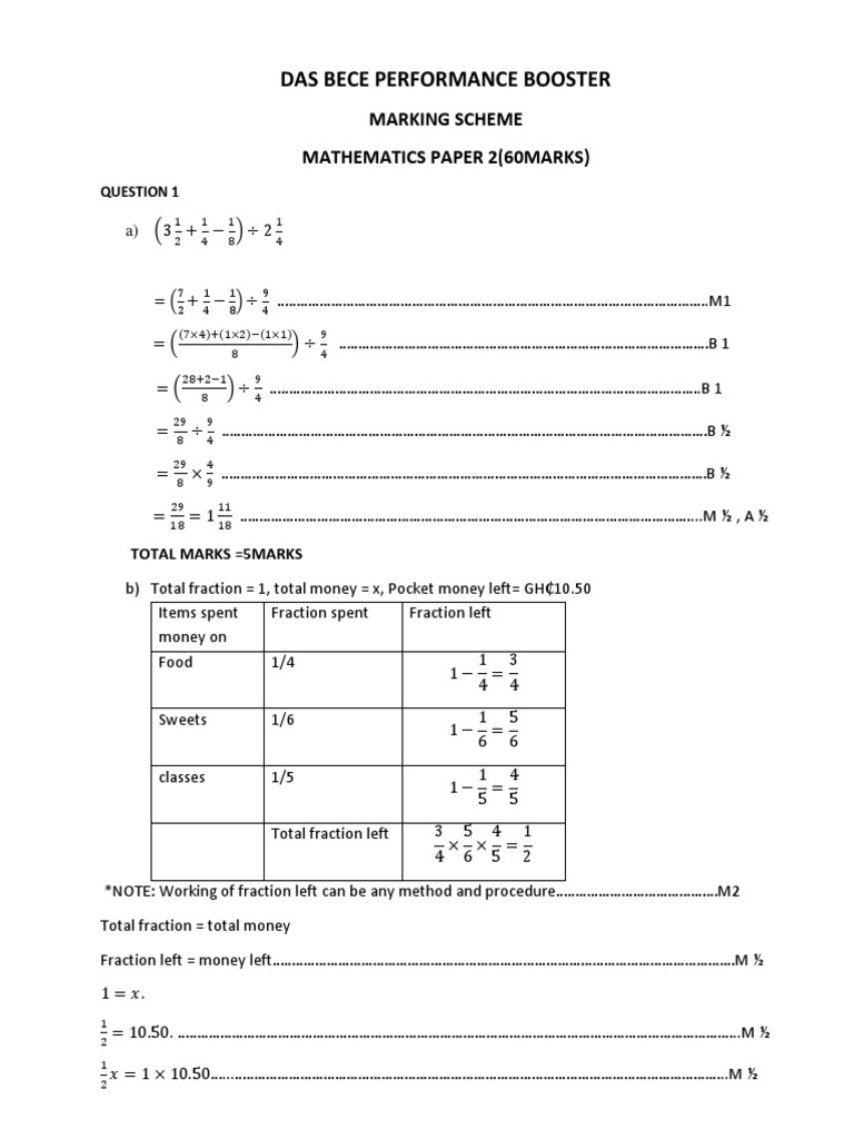 Mathematics Marking Scheme | PDF | Area | Mathematics