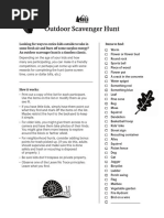 Backyard Scavenger Hunt | PDF