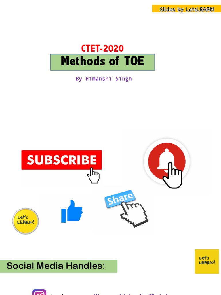 Methods of TOE YT (Ch-2) | PDF | Language Education | Cognitive Science
