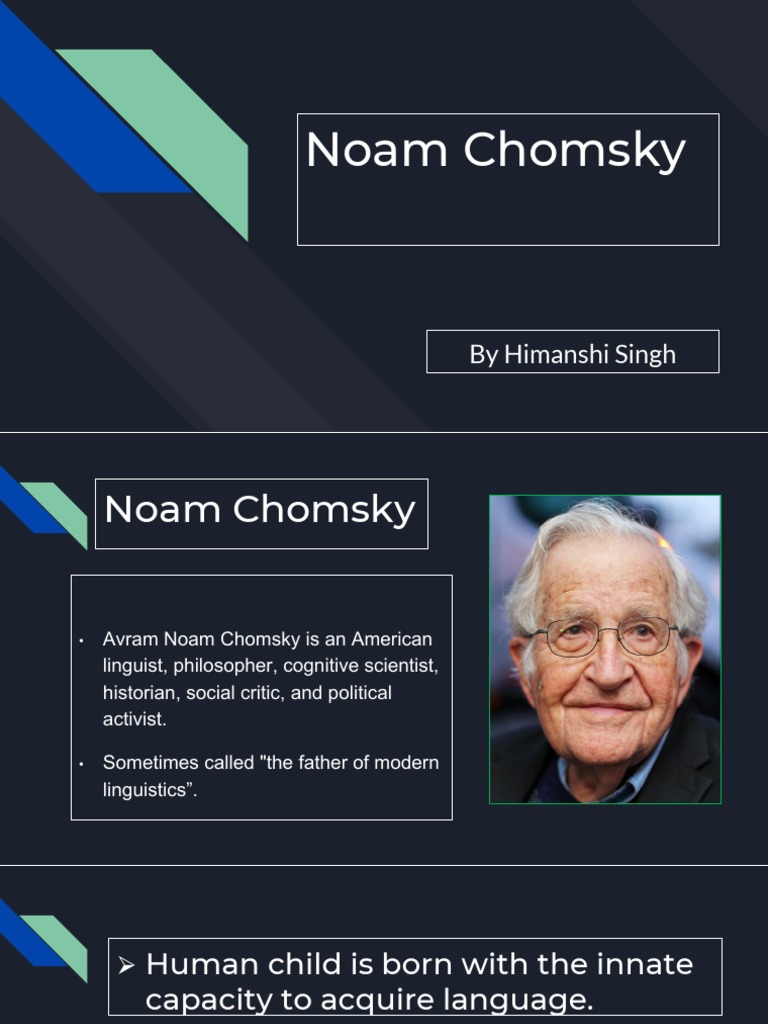 Noam Chomsky (Ch-4) | PDF | Language Acquisition | Learning