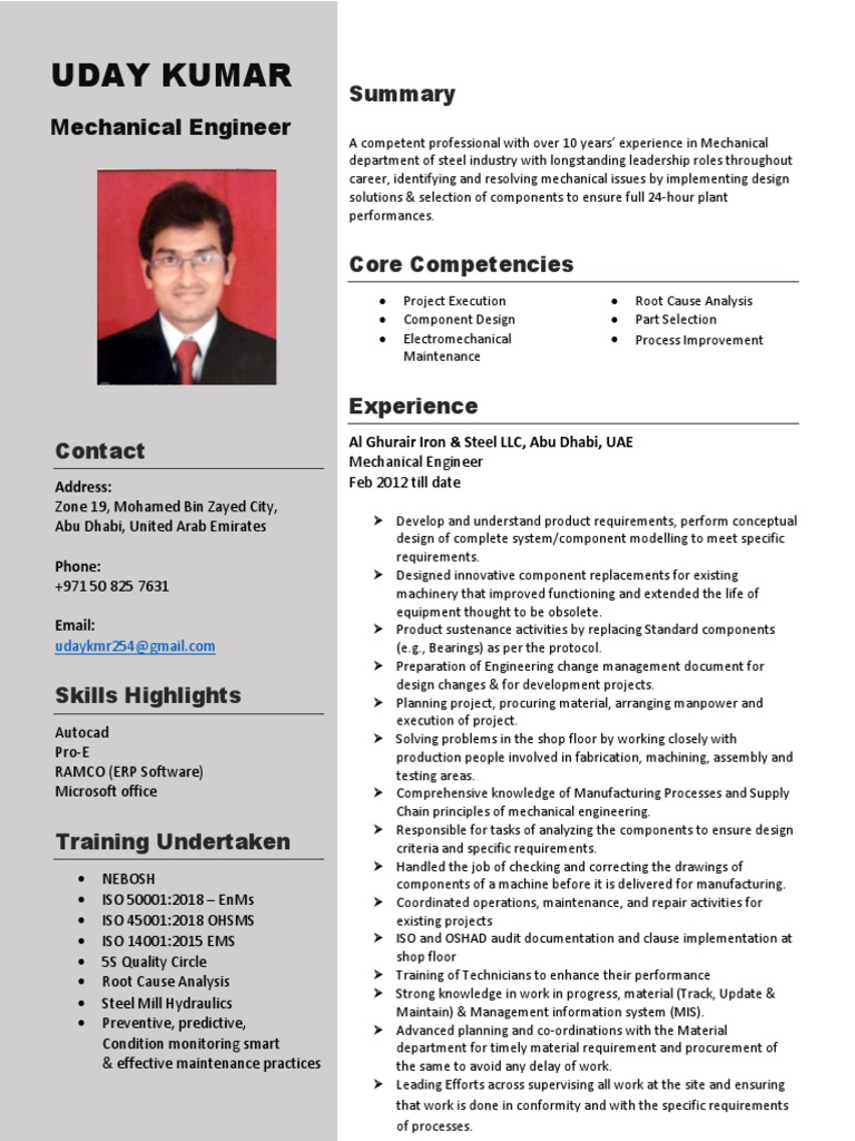 Resume - Uday - Kumar - Mechanical Design Engineer | PDF
