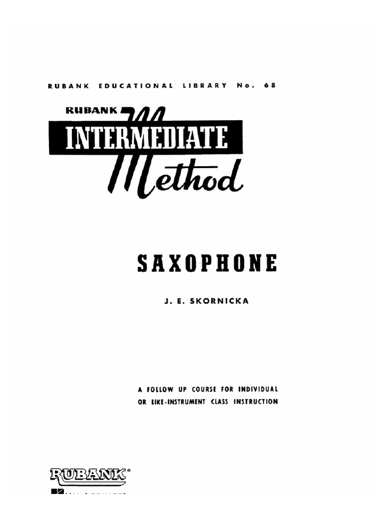 Joseph Edward Skornicka Rubank Intermediate Method Saxophonepdf ...