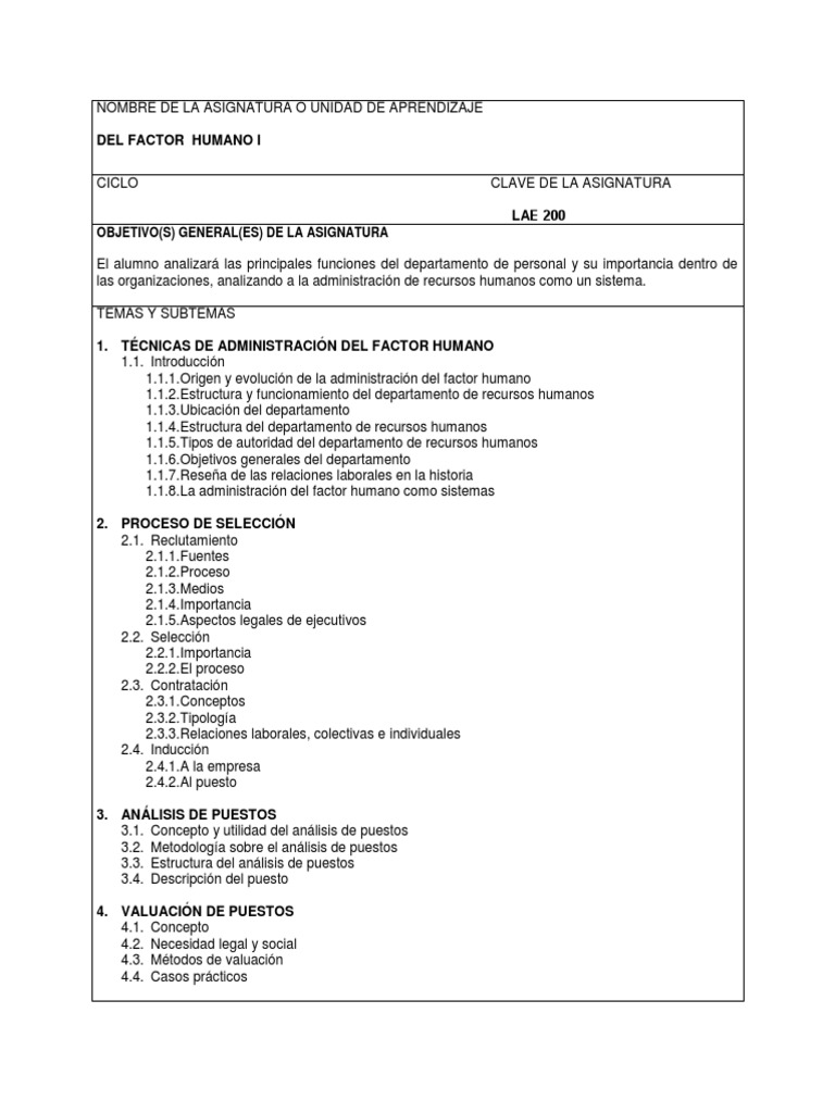 Factor Humano 1 | PDF | Gestión de recursos humanos | Cognición