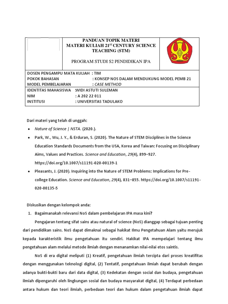 Tugas3-LKM - Konsep NOS Dalam Mendukung Model Pemb.21 | PDF