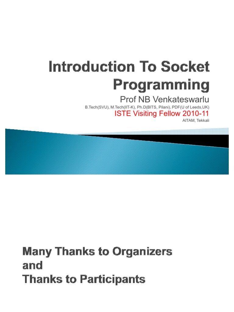 Introduction To Socket Programming-NBV | PDF | Port (Computer ...