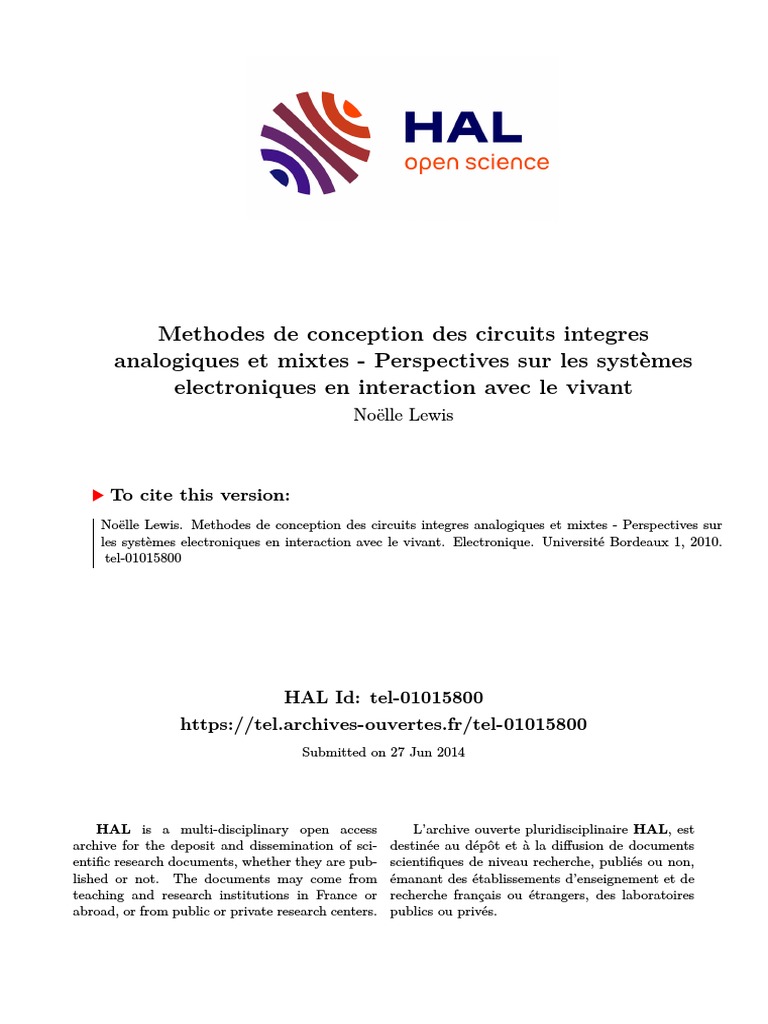 Memoire HDR | PDF | VHDL | Électronique