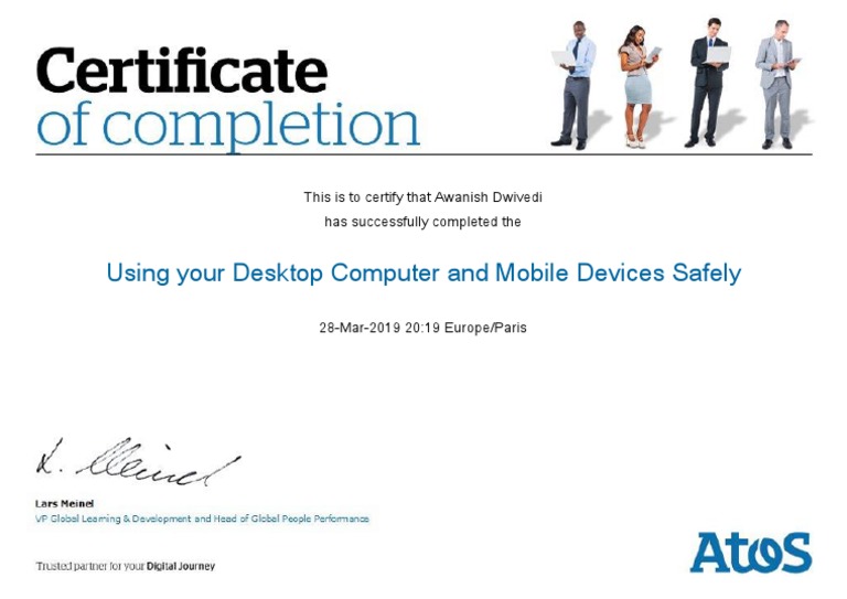 Compute safety-CertificateCompletionReport | PDF | Business | Computers