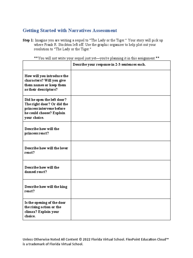 Narratives Assess Rubric | PDF | Narrative