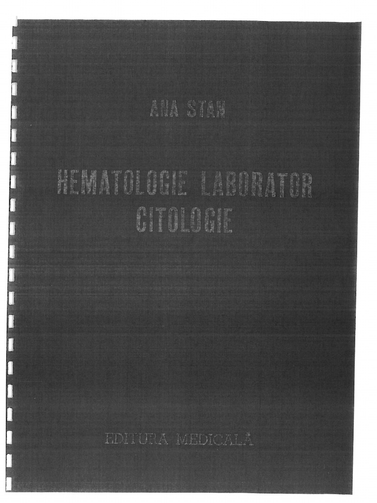 Hematologie Laborator Citologie Ana Stan | PDF