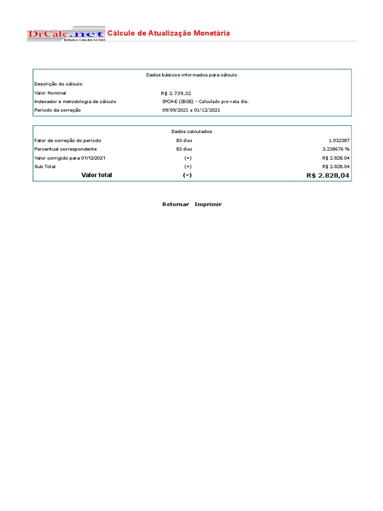 DrCalc - EasyCalc - Cálculos Financeiros e Judiciais Pela Web | PDF