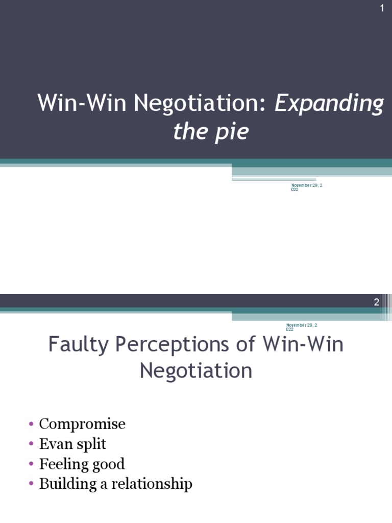 Win-Win Negotiation: Expanding: The Pie | PDF