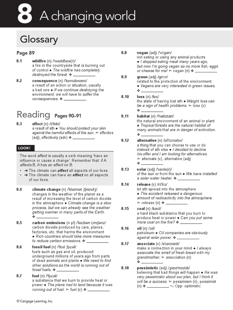 b2 Wordlist Unit 8 | PDF | Climate Change | Greenhouse Effect