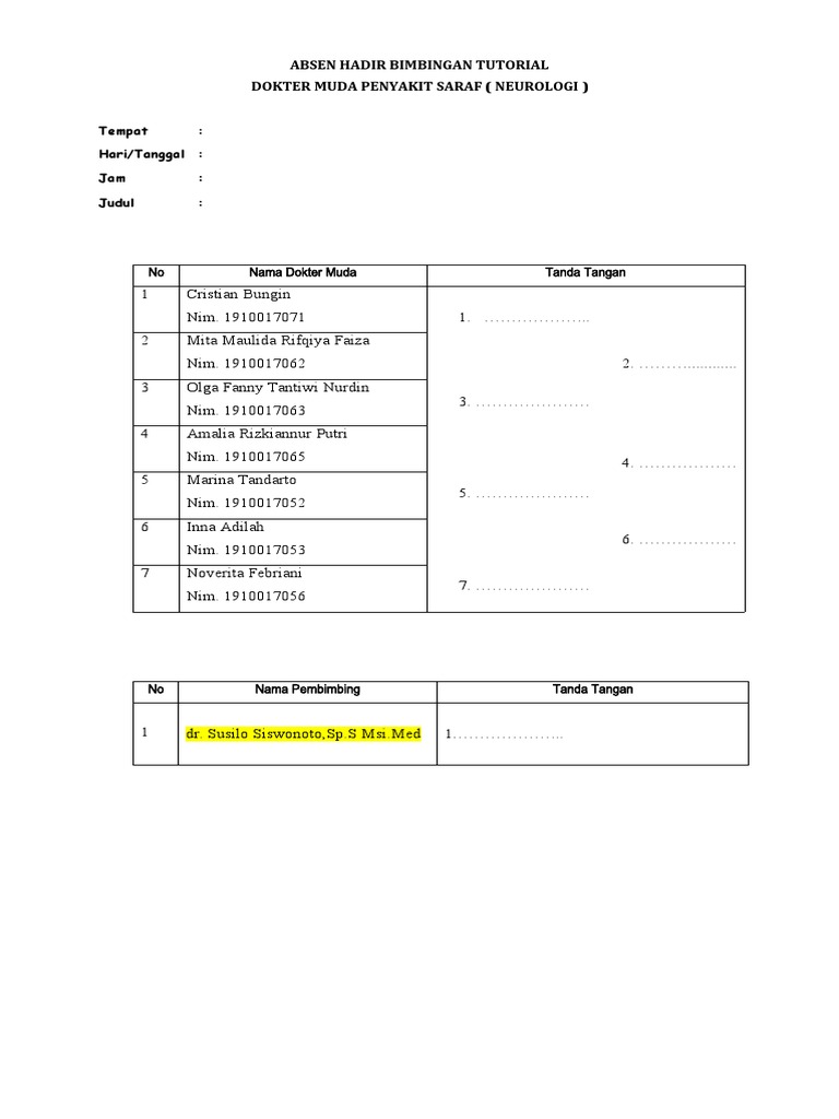 Absen Tugas Lab. Saraf (DM) | PDF