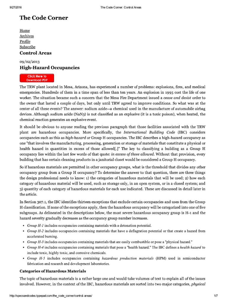 Control Areas - The Code Corner | PDF