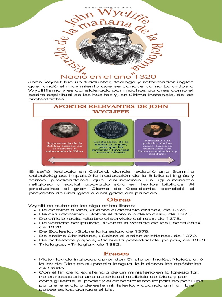 Infografia John Wycliffe | PDF