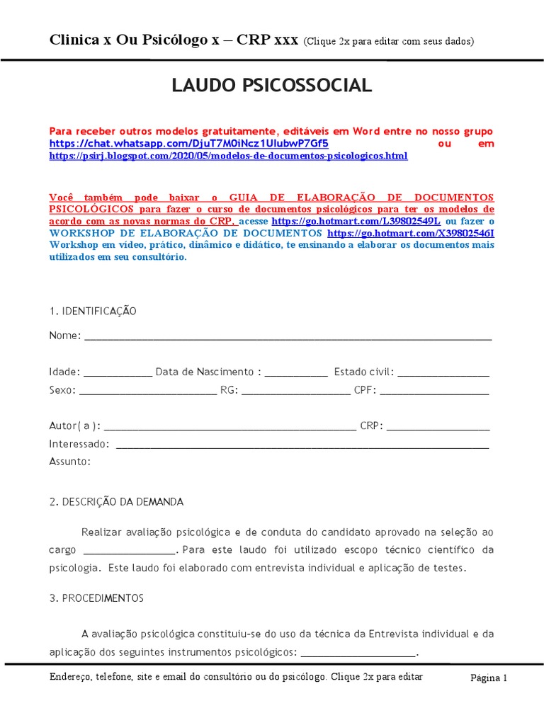 Modelo - Laudo Atualizado | PDF