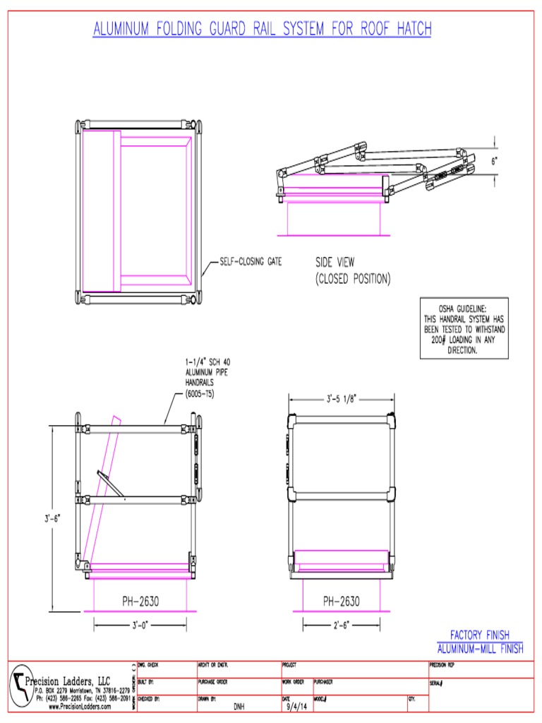 Folding Guardrail Drawing | PDF