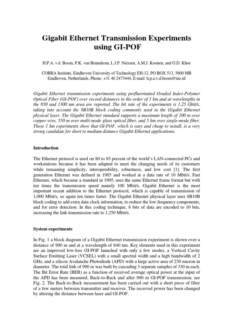 Boom GI POF | PDF | Optical Fiber | Telecommunications Infrastructure