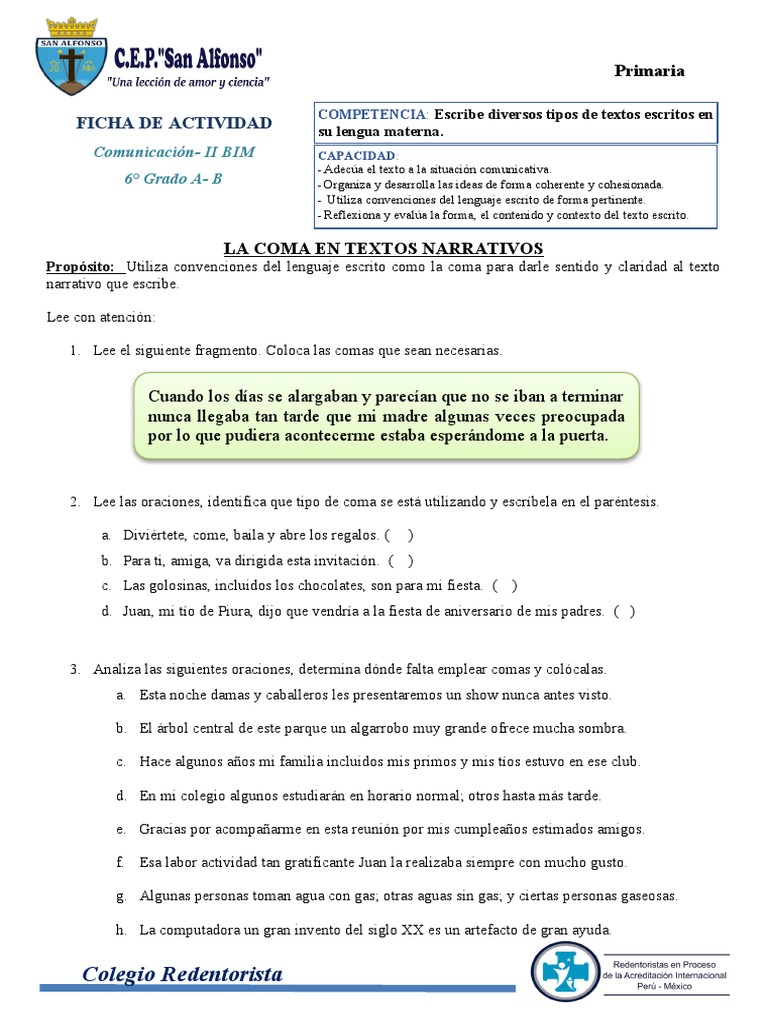 Utilizando comas para mejorar la claridad y cohesión en textos ...