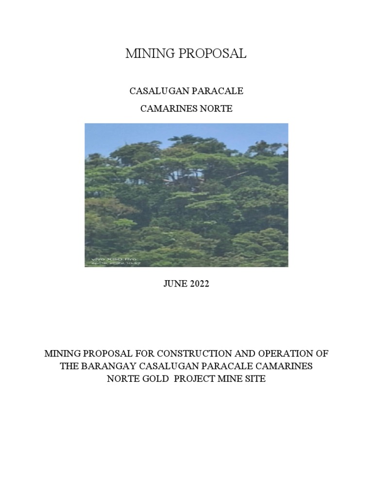 Casalugan Mining Proposal | PDF