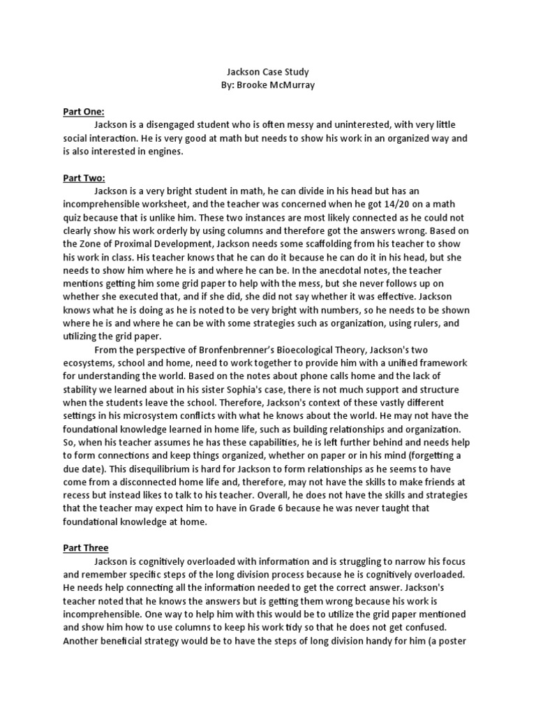 Jackson Case Study Mcmurray | PDF
