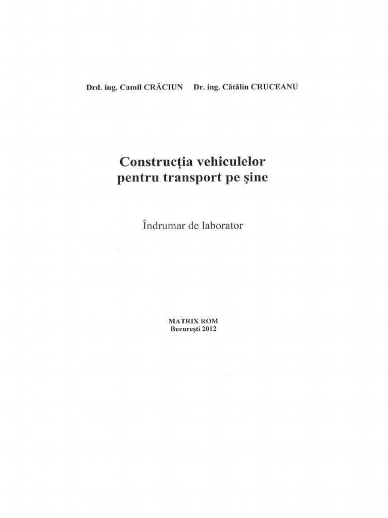 Constructia Vehiculelor PTR Transport Pe Sine-Indrmar | PDF