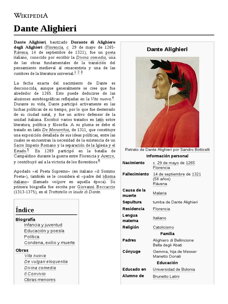 Dante Alighieri | PDF | Dante Alighieri
