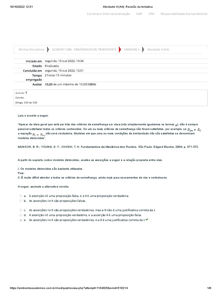 Atividade 4 (A4) | PDF | Calor | Transferência de calor