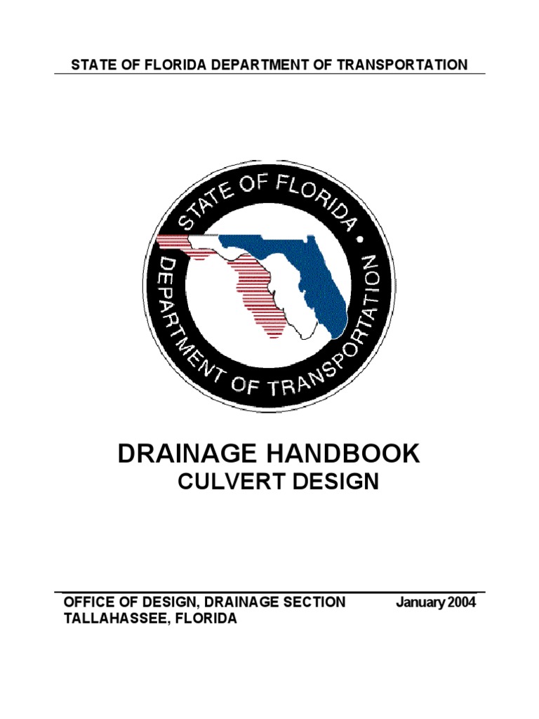 Florida Culvert Design Handbook | PDF | Flood | Water And The Environment