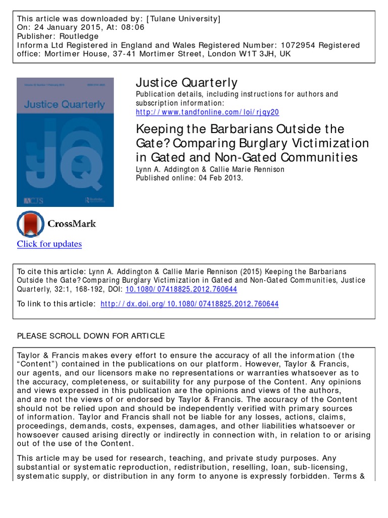 Keeping The Barbarians Outside The Gate | PDF