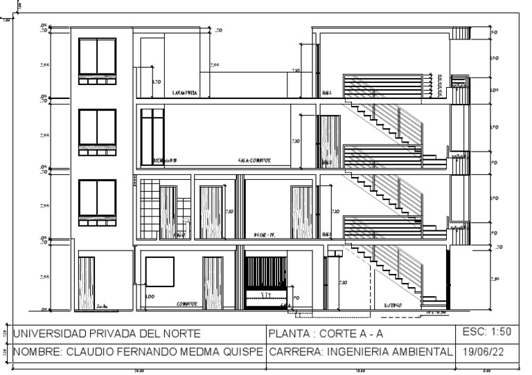 JP - Plano de Arquitectura Elevacion - Ejemplo 1 | PDF