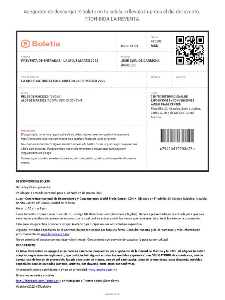 Ticket Charmon | PDF