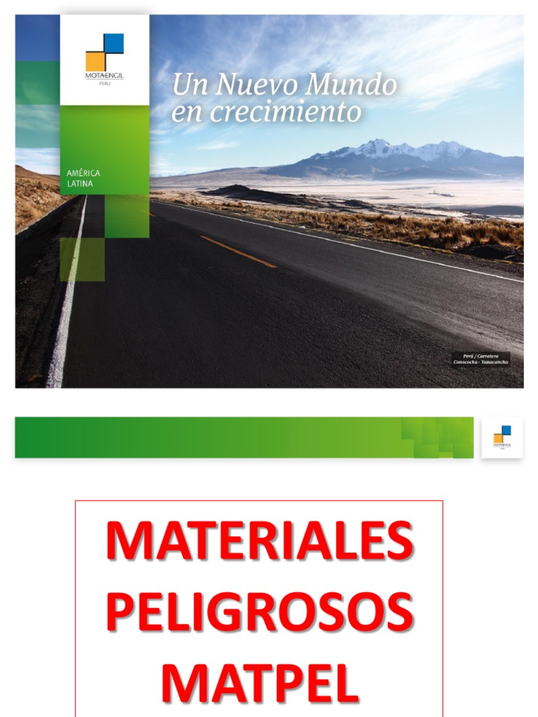 Capacitación MATPEL | PDF | Agua | Mercancías peligrosas