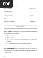 Ex Parte Notice of Motion for Admission | PDF
