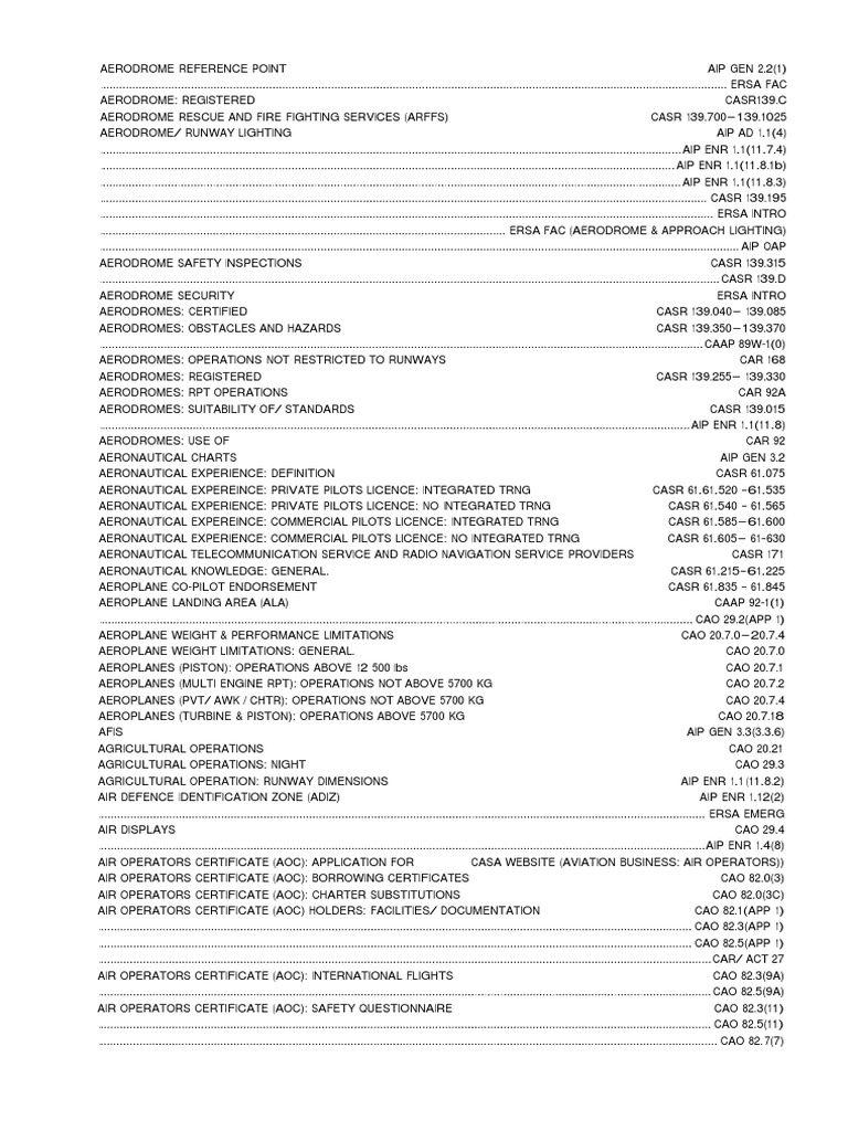 Australian Law Index | PDF | Air Traffic Control | Aircraft