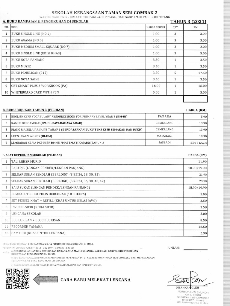 List Buku Tahun 3 | PDF