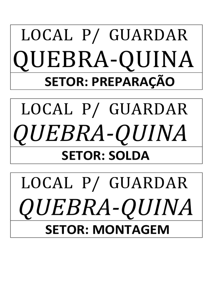 Quebra Quina | PDF