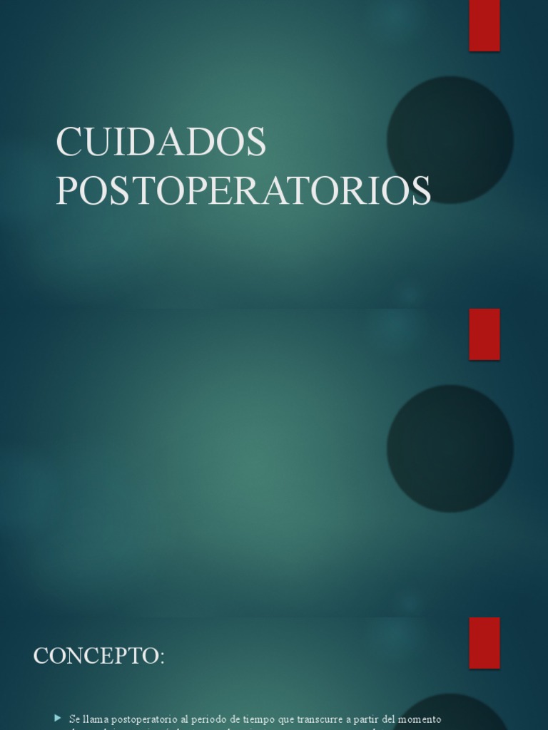 Cuidados Postoperatorios | PDF