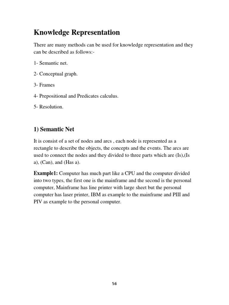 Knowledge Representation: 1) Semantic Net | PDF | Vertex (Graph Theory ...
