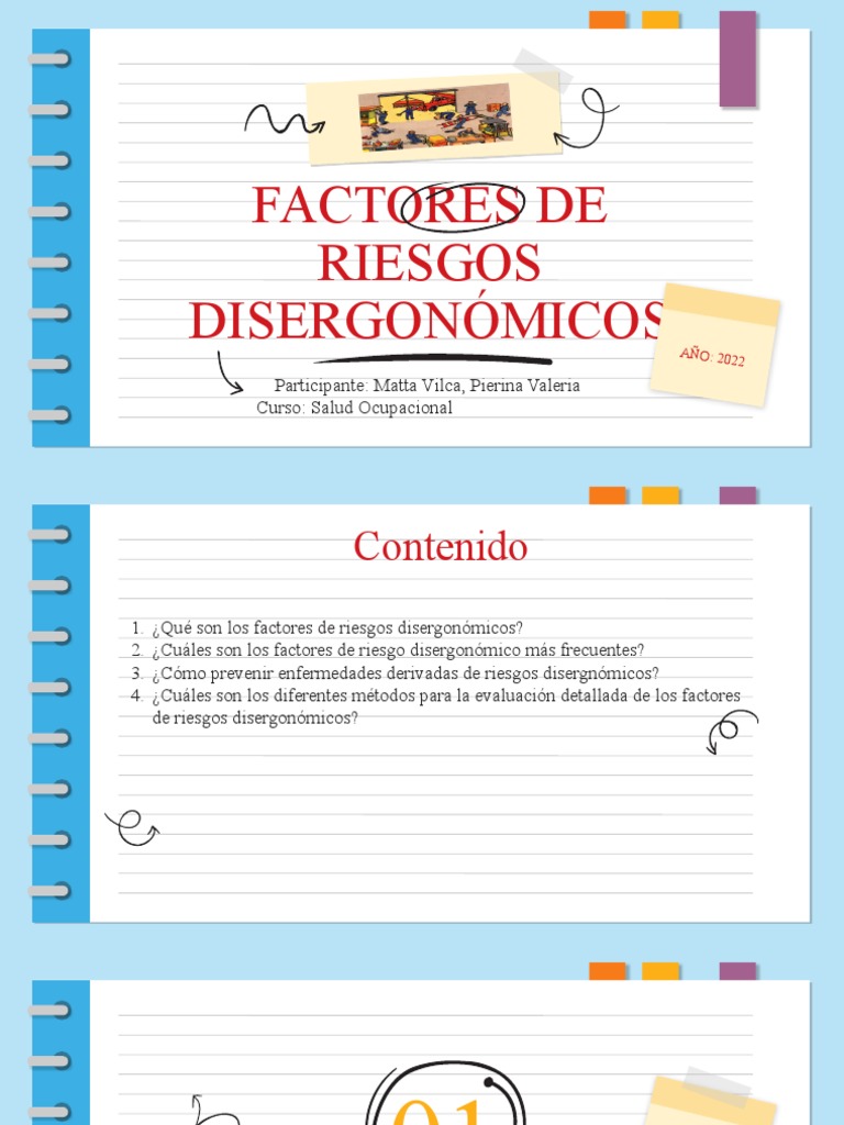 Expo de Factores de Riesgos Disergonómicos | PDF | Seguridad y salud ocupacional | Ciencias de ...