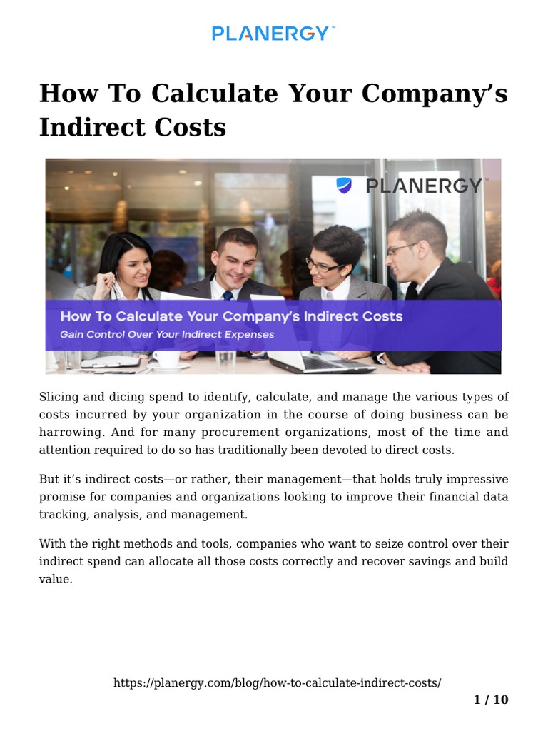 How To Calculate Indirect Costs | PDF | Procurement | Depreciation