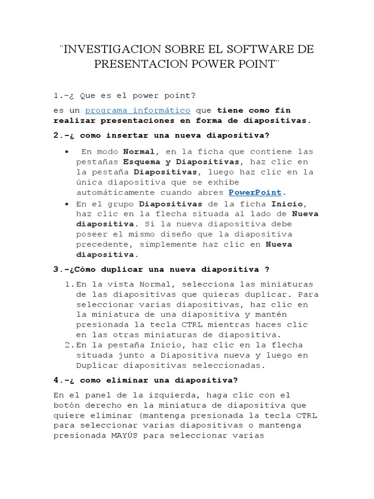 Investigacion de Power Ponit Equipo 6 | PDF | Microsoft PowerPoint ...